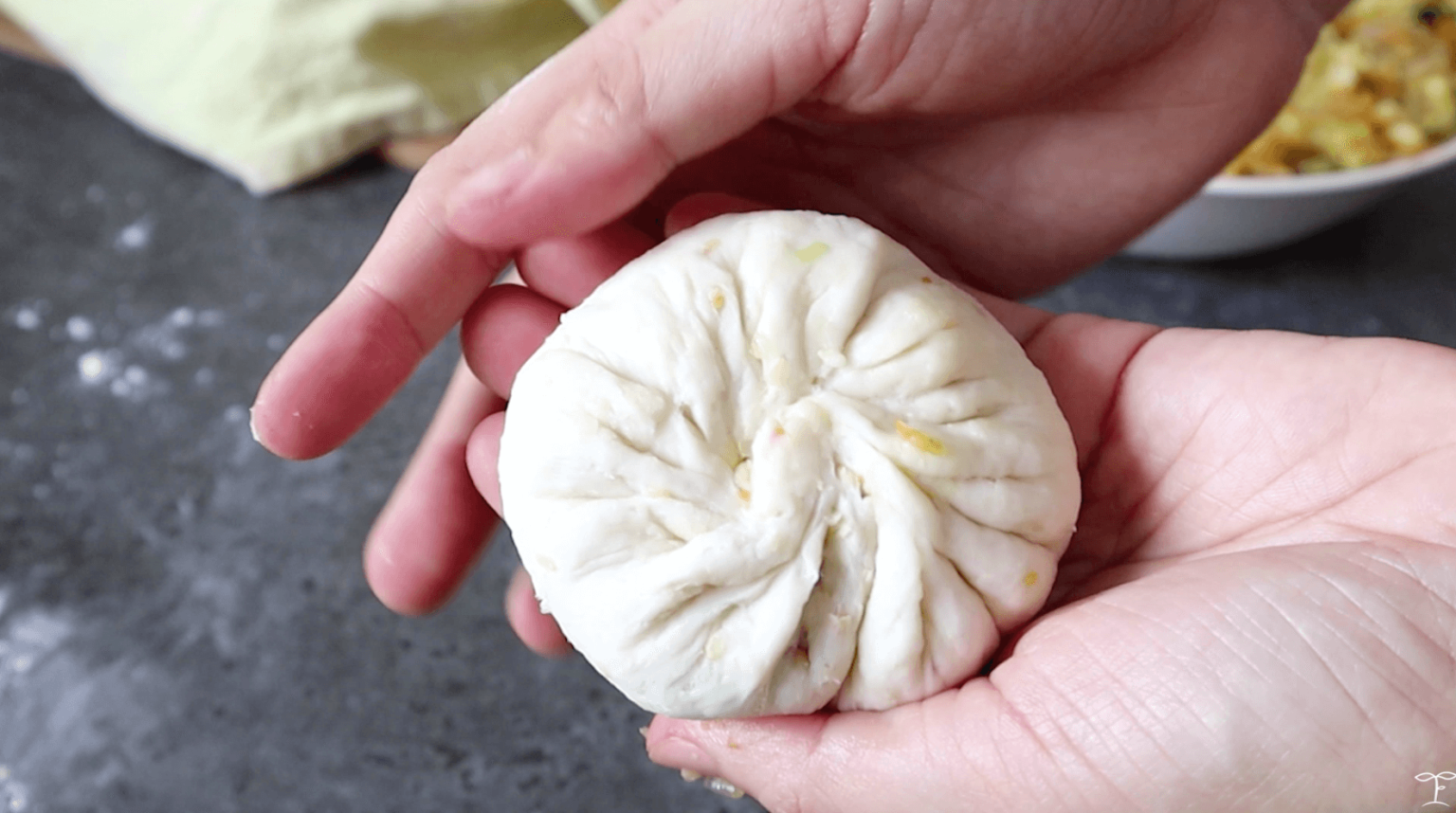 Pan-Fried Cabbage and Noodle Buns - The Foodie Takes Flight