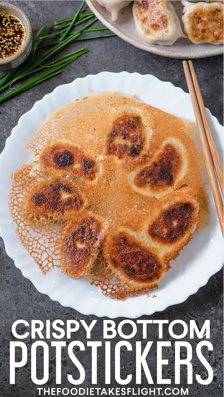 Crispy Bottom Potstickers - The Foodie Takes Flight
