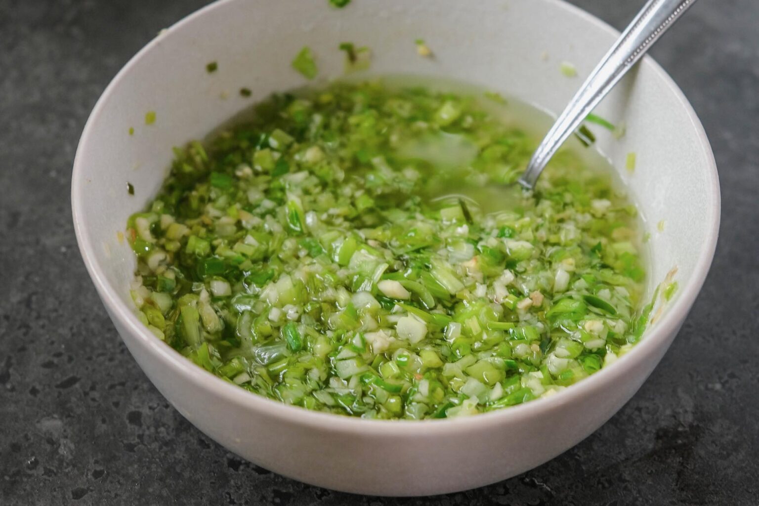 Easy Homemade Ginger Scallion Sauce (姜葱酱) - The Foodie Takes Flight