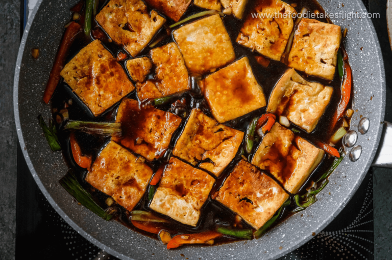 Easy Braised Tofu - The Foodie Takes Flight