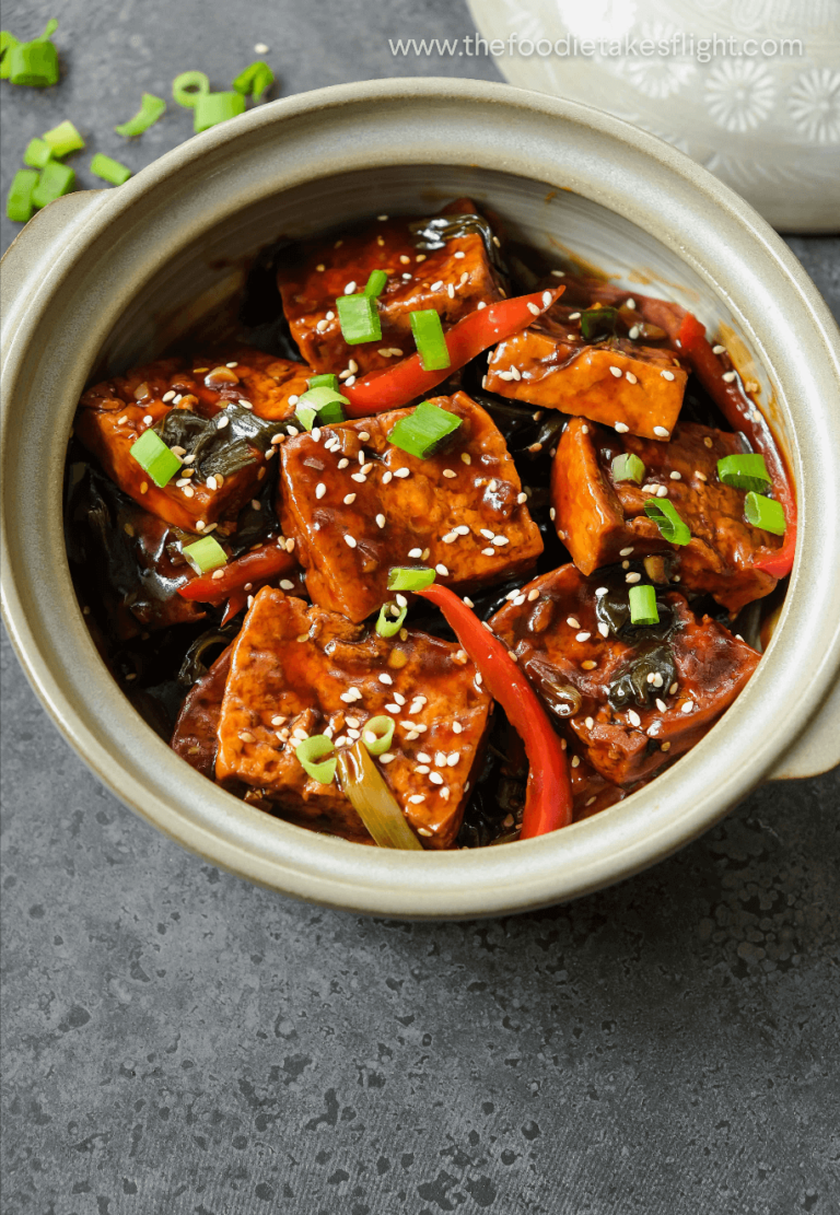 Easy Braised Tofu - The Foodie Takes Flight