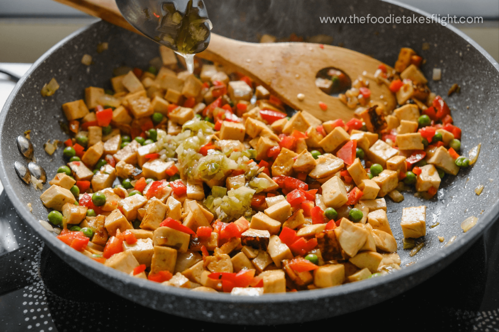 Ginger, Scallion, and Teriyaki Fried Rice - The Foodie Takes Flight