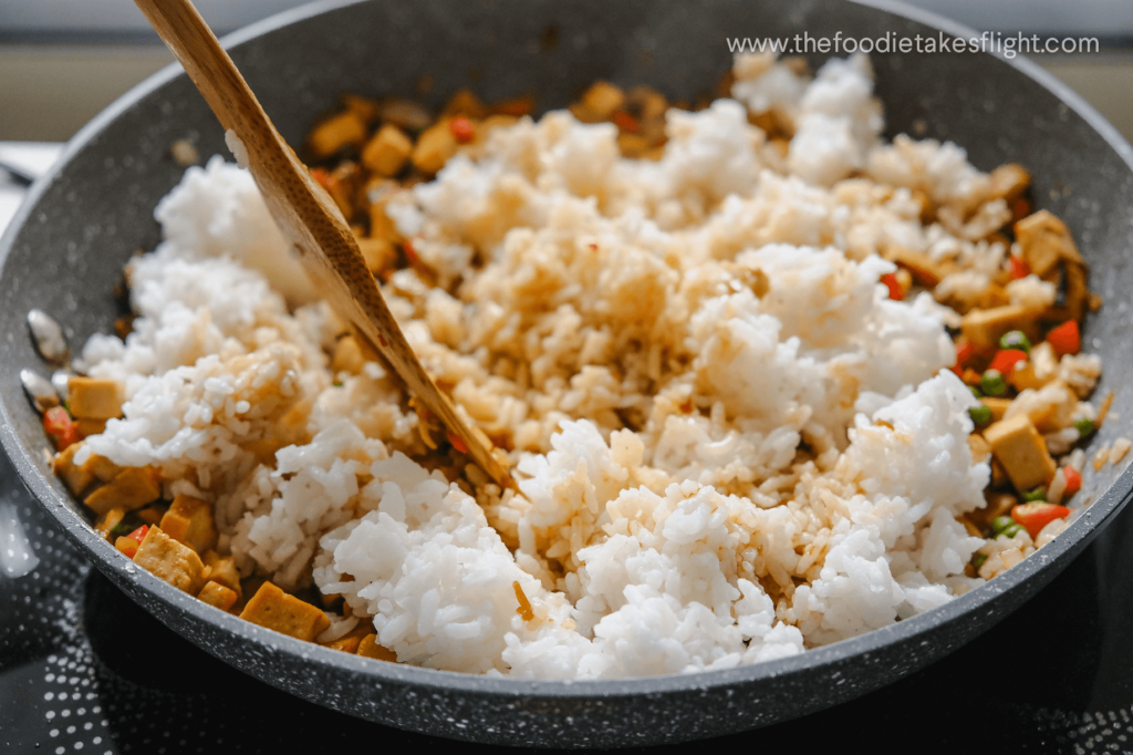 Ginger, Scallion, and Teriyaki Fried Rice - The Foodie Takes Flight