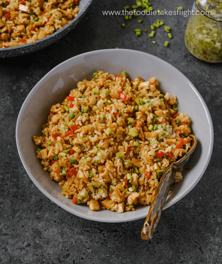 Ginger, Scallion, and Teriyaki Fried Rice - The Foodie Takes Flight