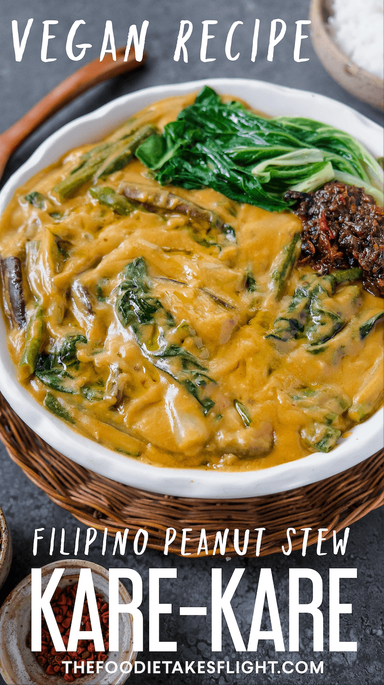 Vegan Filipino Peanut Stew (Kare-Kare) - The Foodie Takes Flight