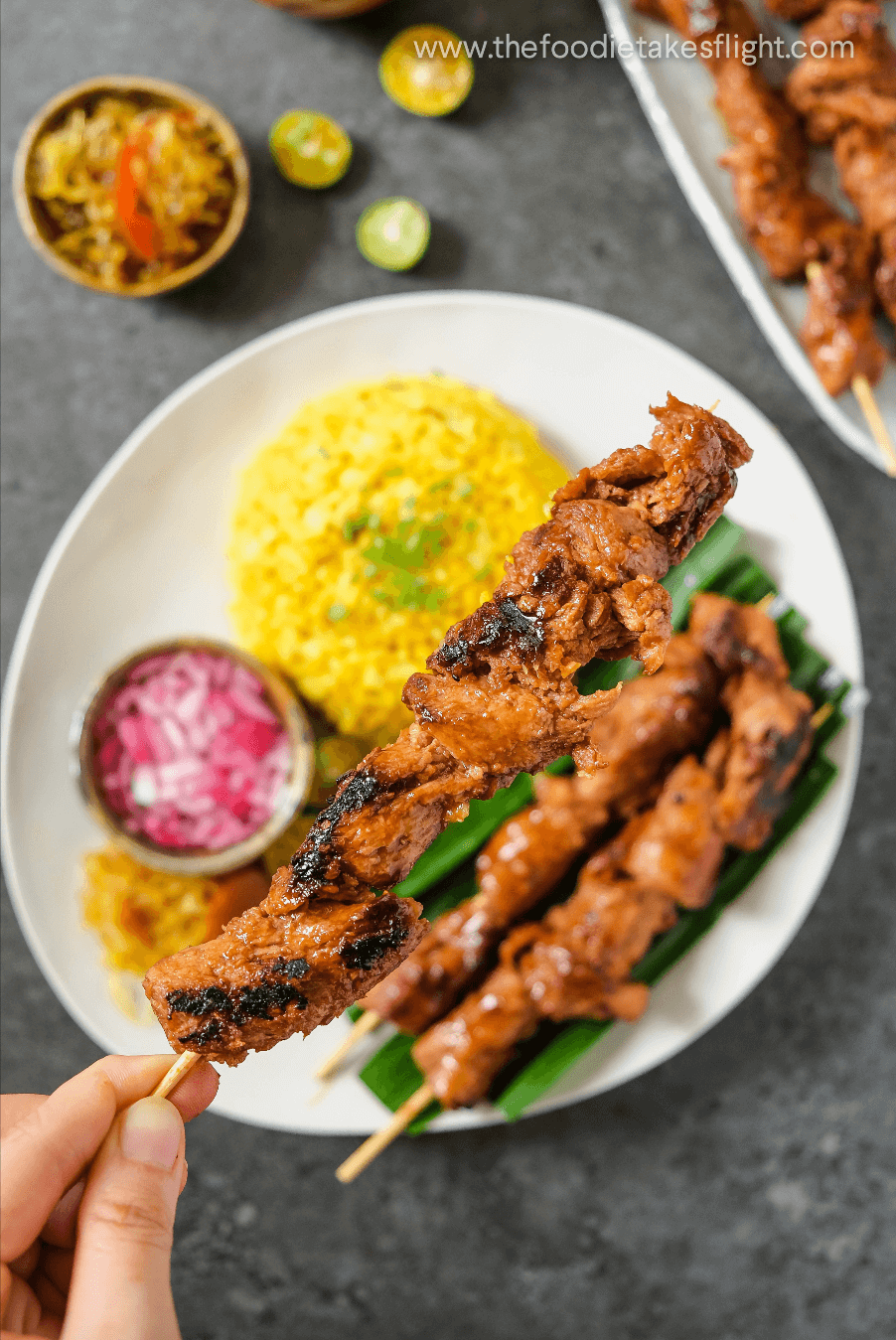 Vegan Filipino-Style 'Pork' Barbecue - The Foodie Takes Flight