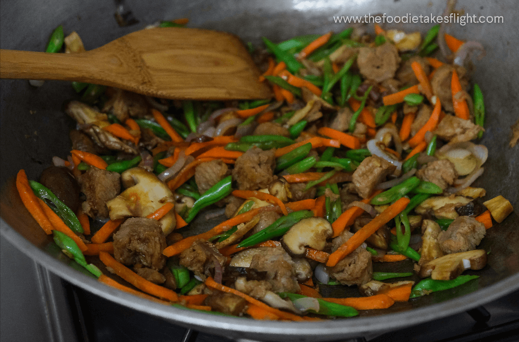 Pancit Canton (Filipino Stir-Fried Noodles) - The Foodie Takes Flight
