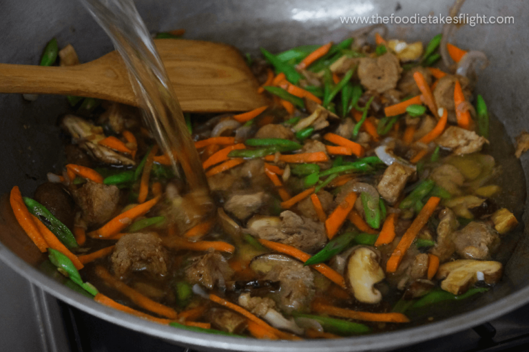 Pancit Canton (Filipino Stir-Fried Noodles) - The Foodie Takes Flight