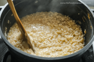 Creamy Vegan Miso Mushroom Risotto - The Foodie Takes Flight