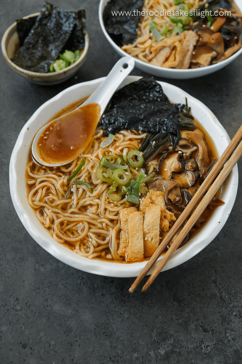 Vegan Shoyu Ramen - The Foodie Takes Flight