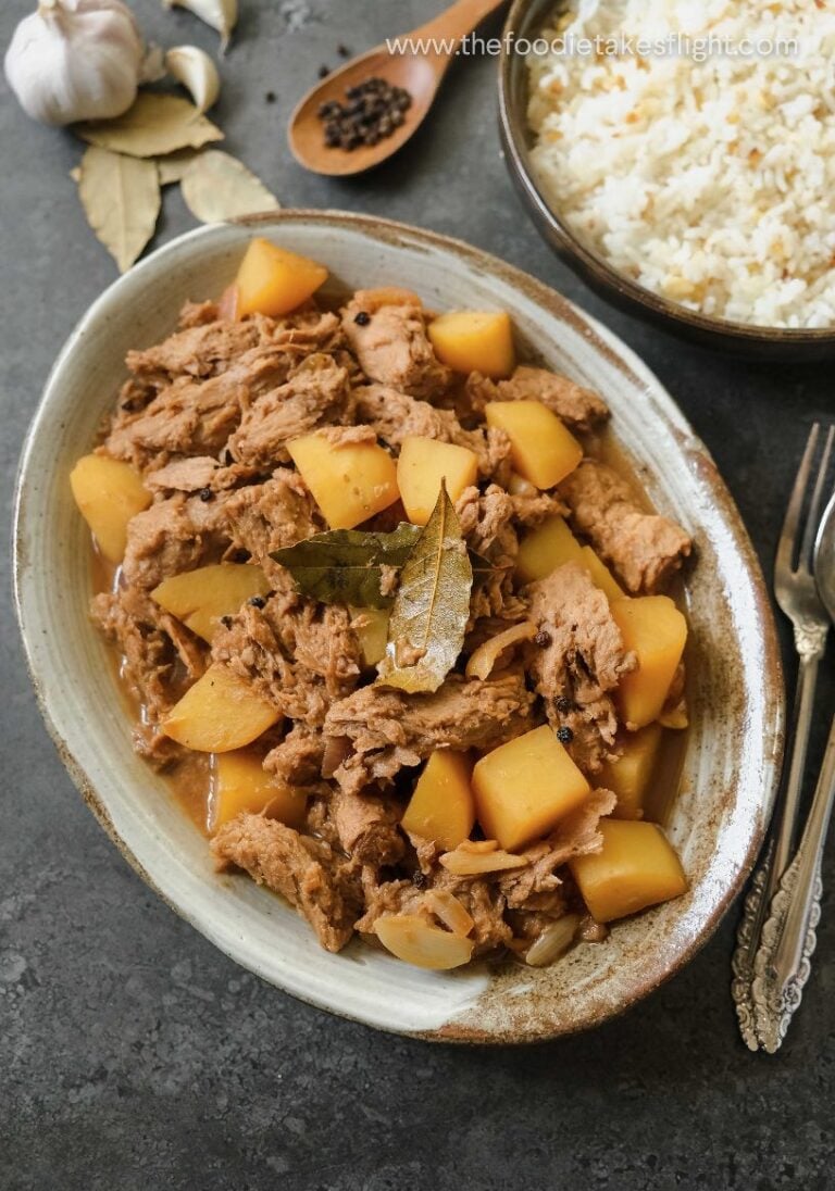 Tofu Adobo (Filipino Adobong Tokwa) - The Foodie Takes Flight