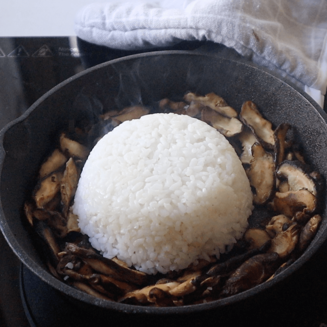 Sizzling Mushroom Pepper Rice - The Foodie Takes Flight