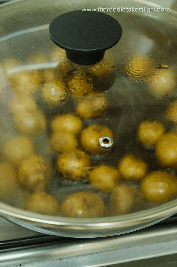 Korean Braised Potatoes (Gamja Jorim) - The Foodie Takes Flight