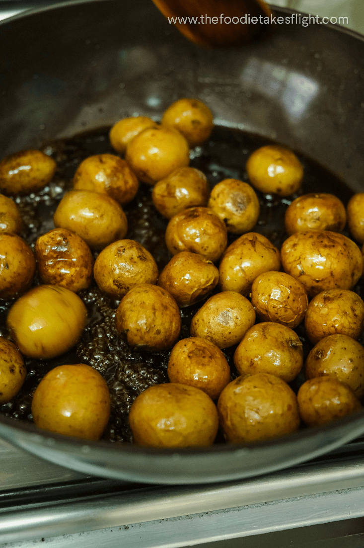 Korean Braised Potatoes (Gamja Jorim) - The Foodie Takes Flight