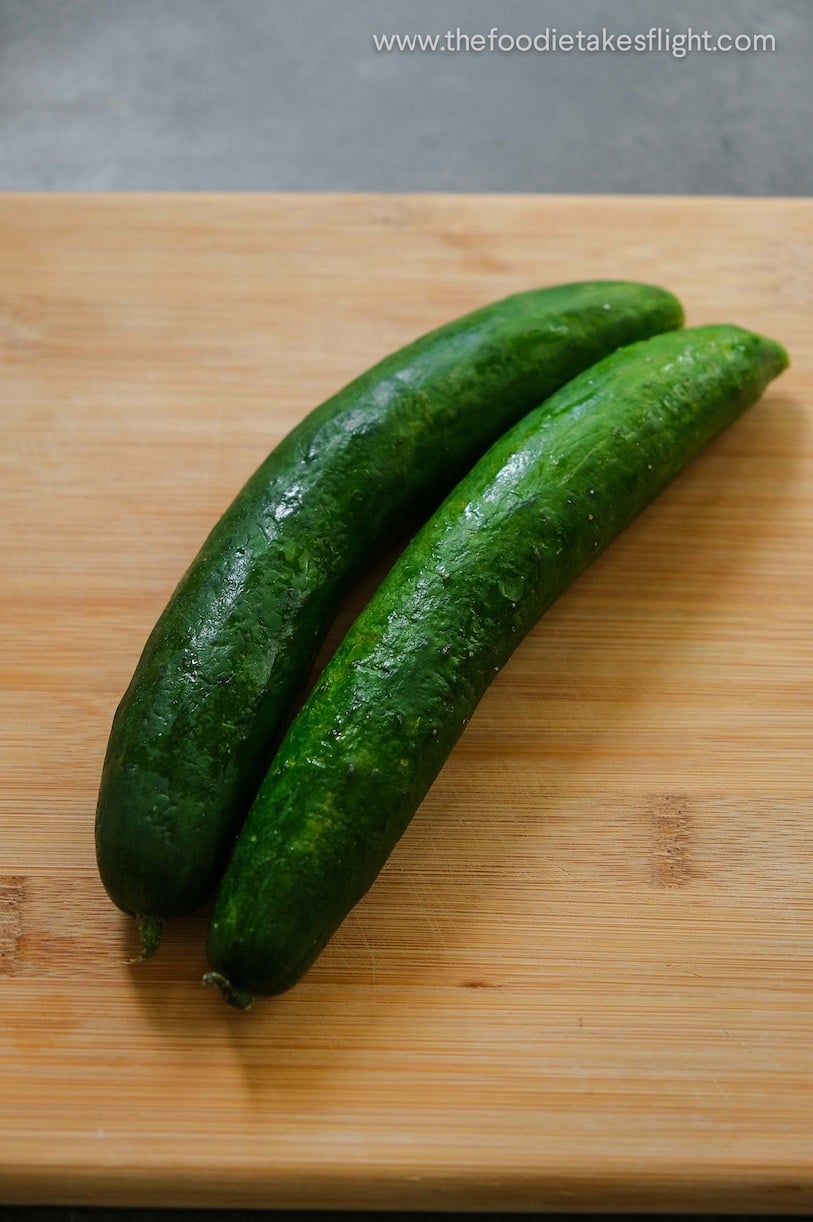 Spicy Cucumber Salad - The Foodie Takes Flight