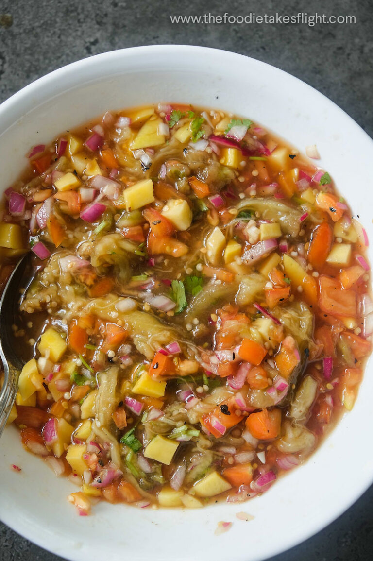 Ensaladang Talong (Filipino Roasted Eggplant Salad) - The Foodie Takes ...
