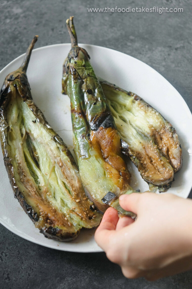 Ensaladang Talong (Filipino Roasted Eggplant Salad) - The Foodie Takes ...