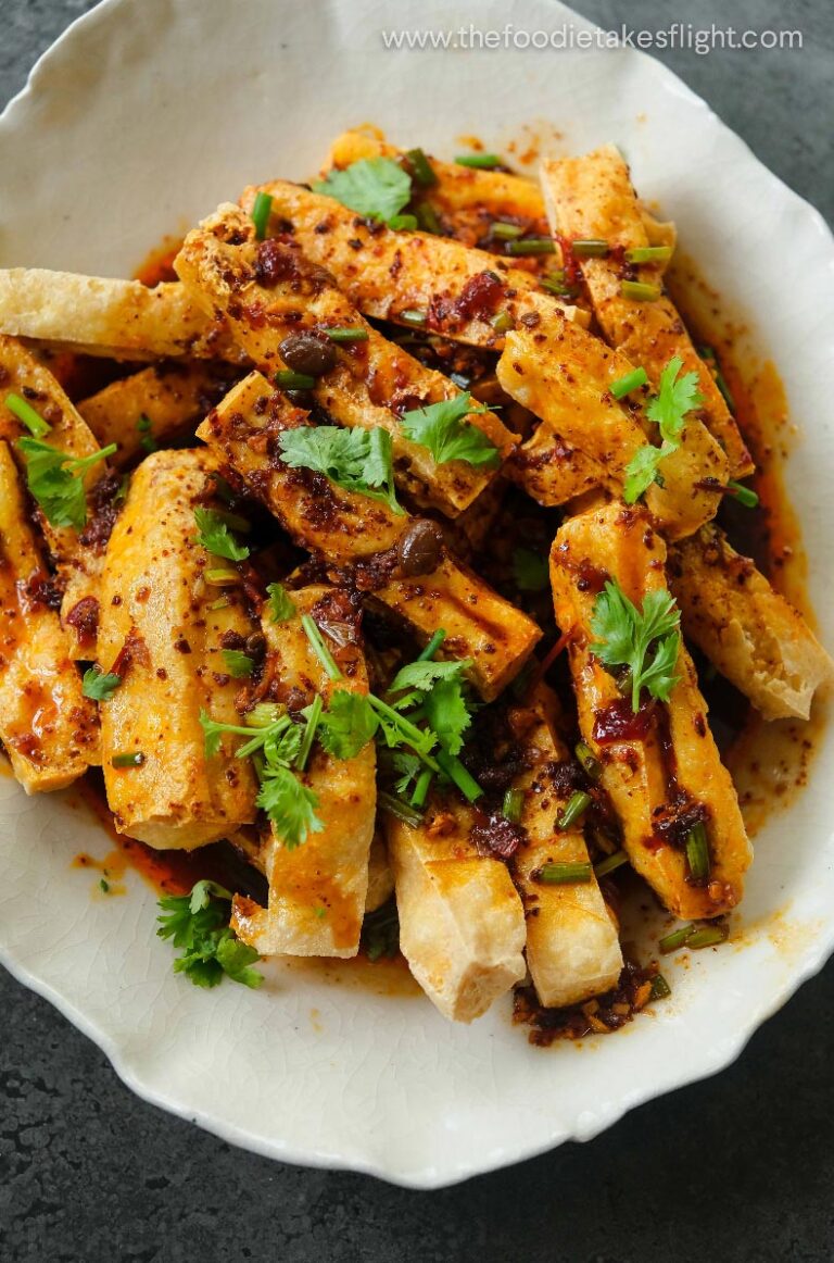 Tofu in Spicy Garlic Sauce (Szechuan Yu Xiang-Inspired) - The Foodie ...