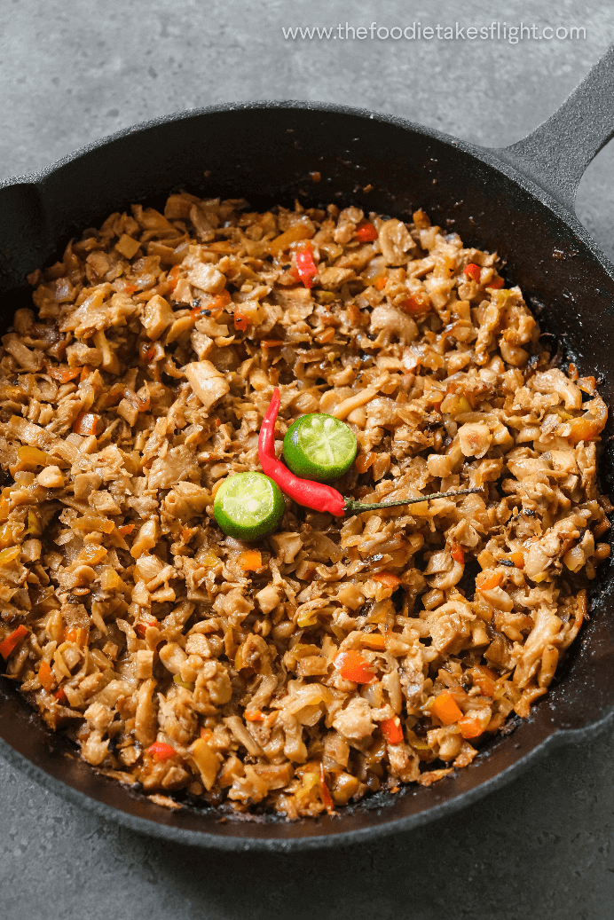 Filipino Mushroom Sisig (Vegan) - The Foodie Takes Flight