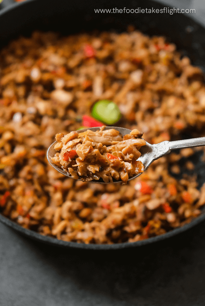Filipino Mushroom Sisig (Vegan) - The Foodie Takes Flight