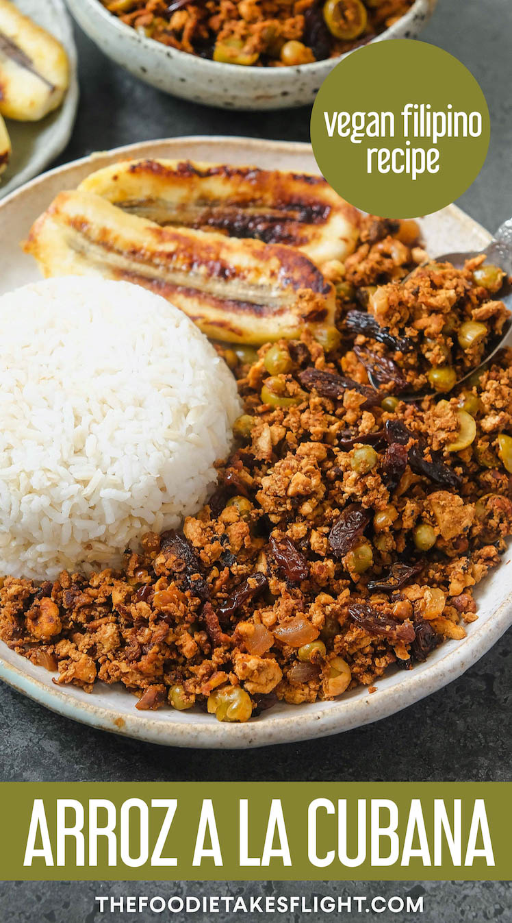 Filipino Arroz a la Cubana - The Foodie Takes Flight