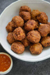 Vegan Bola-Bola (Filipino Meatballs) - The Foodie Takes Flight