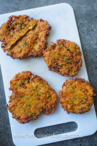 Mixed Vegetable Okoy (Filipino Fritters) - The Foodie Takes Flight