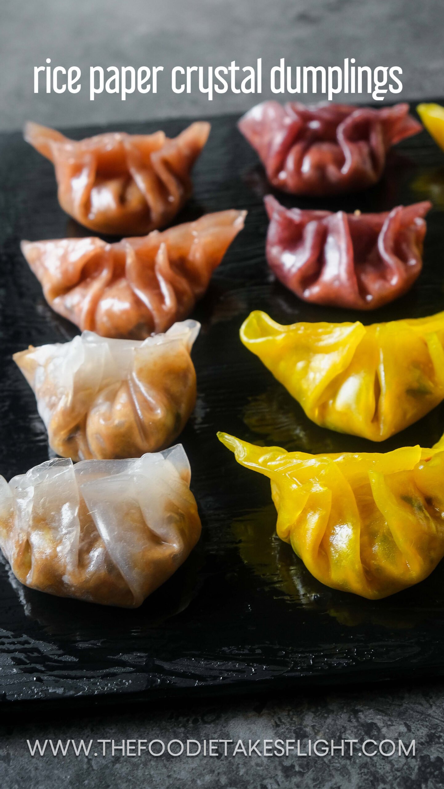 Crystal Dumplings made with Rice Paper! - The Foodie Takes Flight