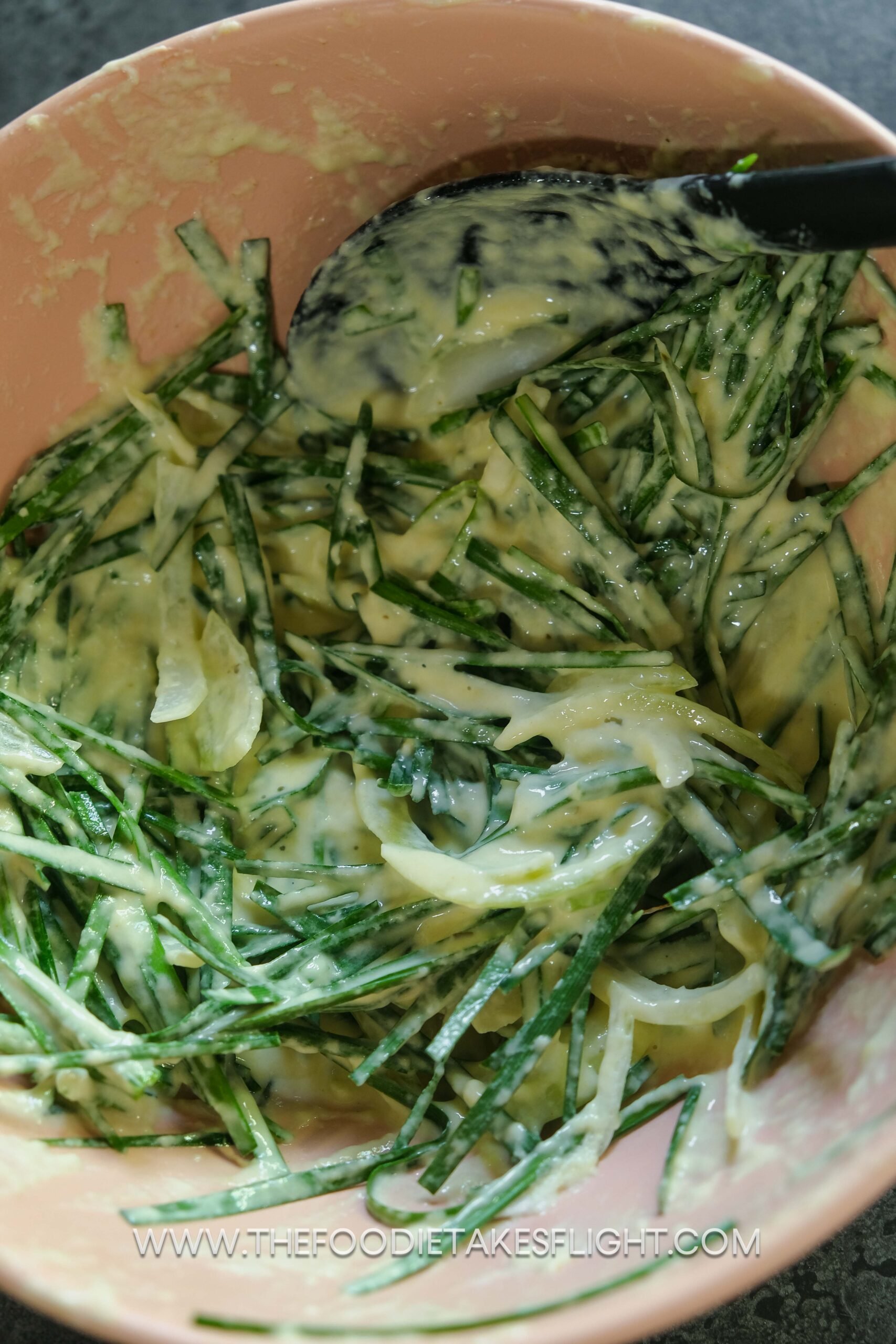 Korean Chive Pancakes (Buchujeon 부추전) - The Foodie Takes Flight