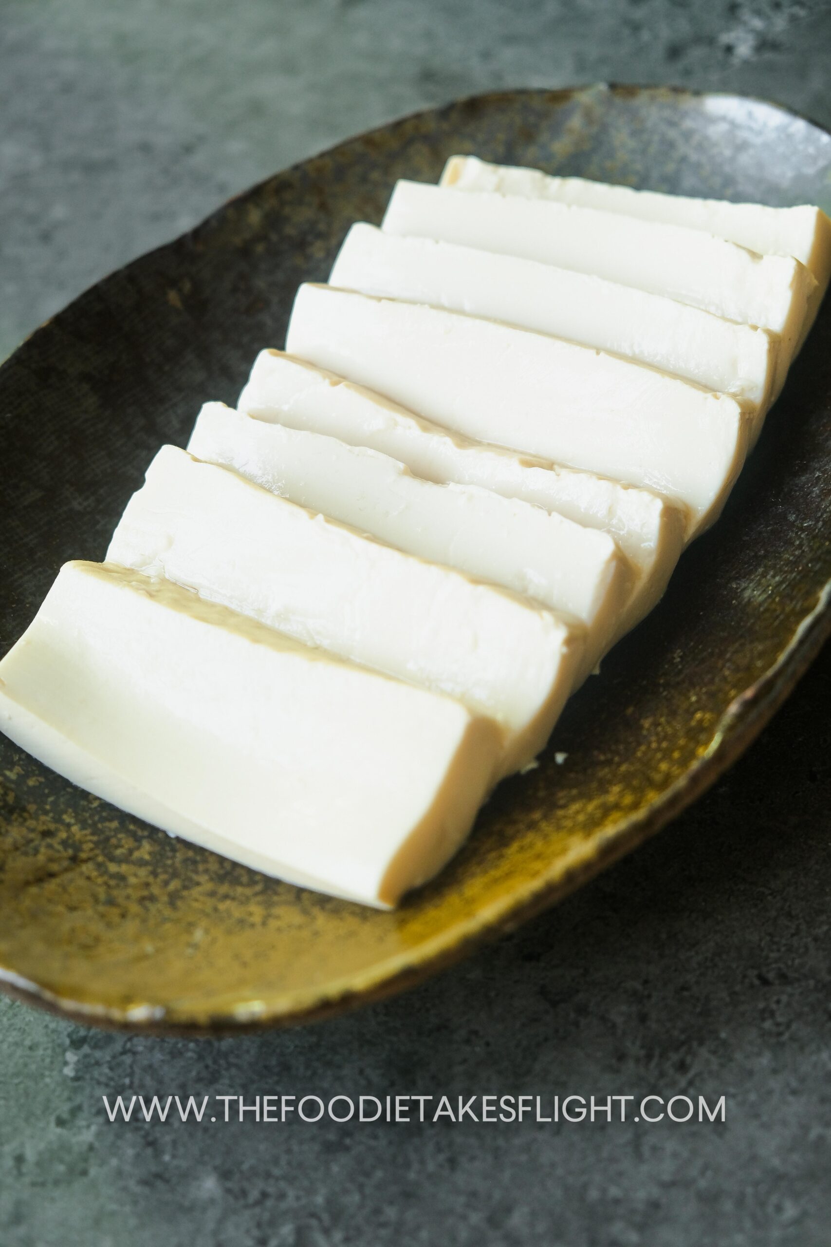 Steamed Tofu with Soy Garlic Sauce - The Foodie Takes Flight