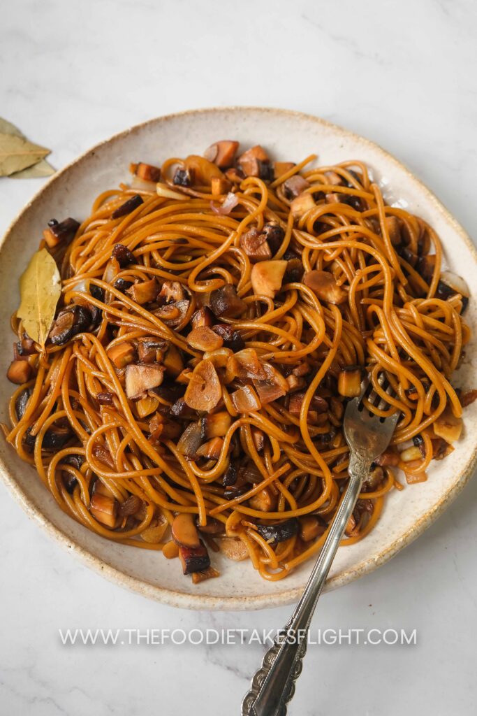 Vegan Adobo Pasta - The Foodie Takes Flight