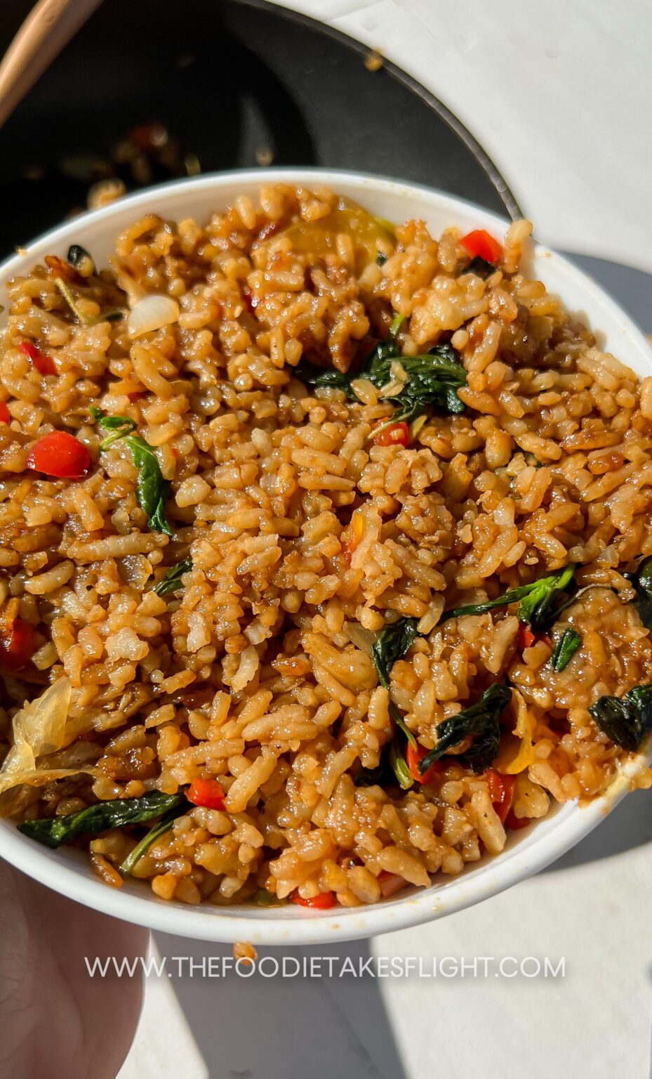 Basil Fried Rice - The Foodie Takes Flight