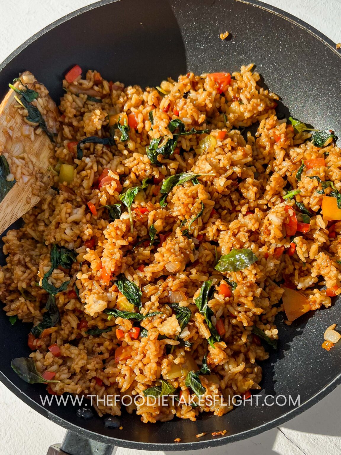 Basil Fried Rice - The Foodie Takes Flight