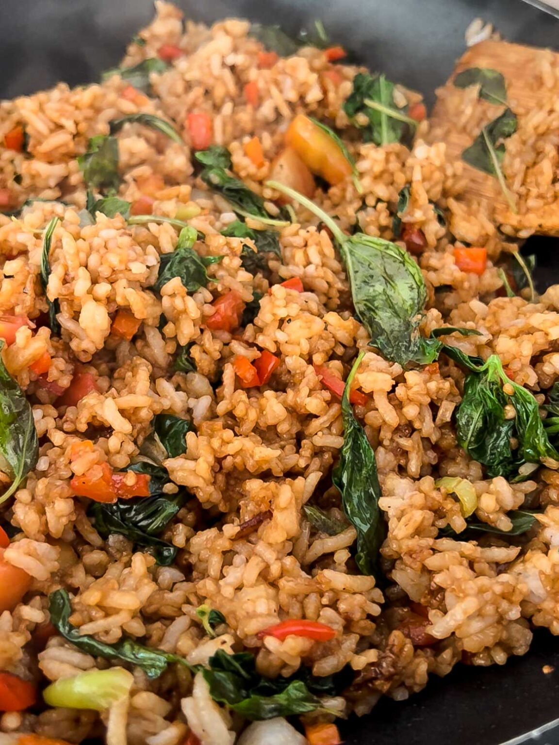Basil Fried Rice - The Foodie Takes Flight