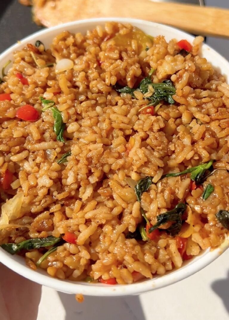 Basil Fried Rice - The Foodie Takes Flight