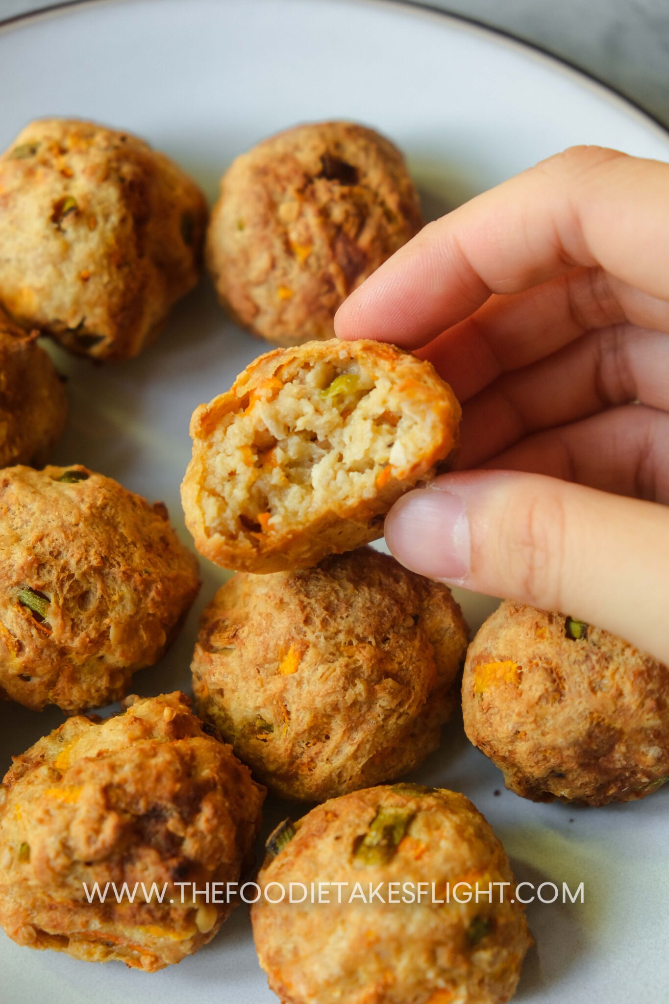Air-Fried Tofu Balls - The Foodie Takes Flight