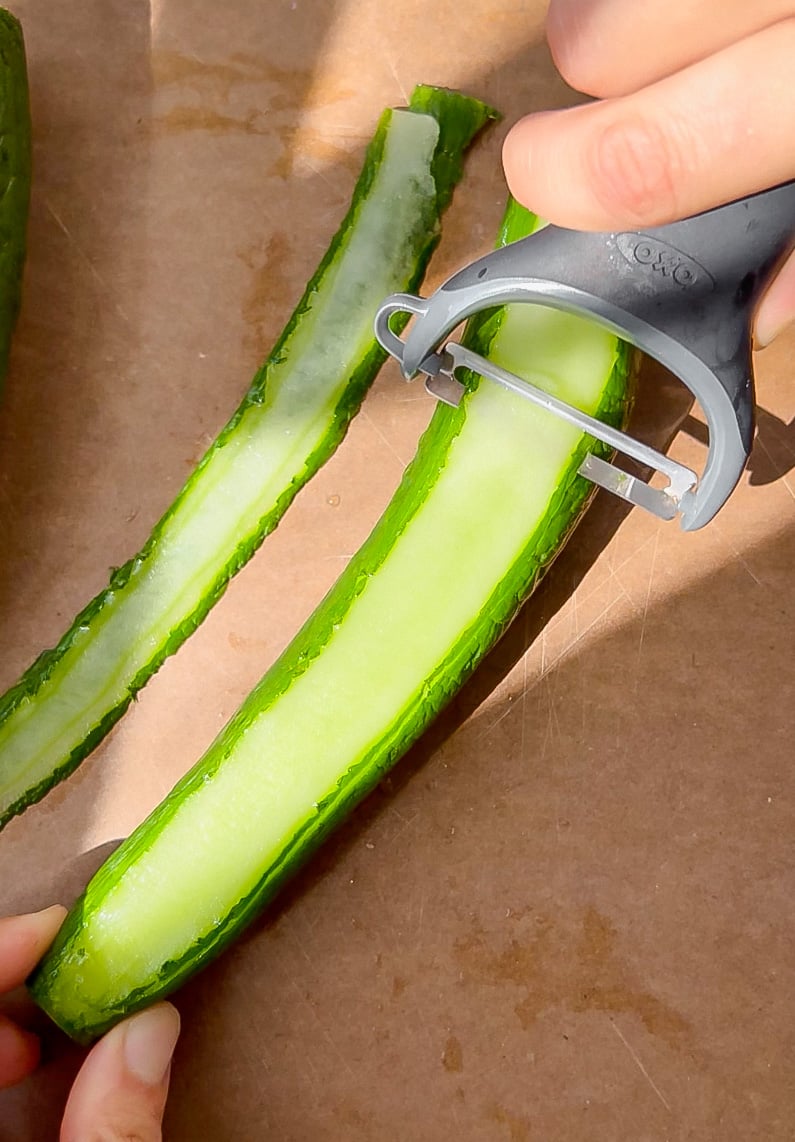Chinese Cucumber Rose Salad - The Foodie Takes Flight
