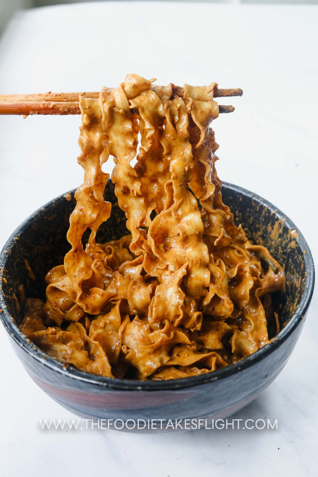 Cold Sesame Noodles - The Foodie Takes Flight