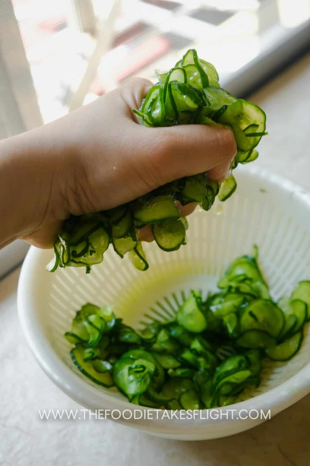 Japanese Cucumber and Seaweed Salad (Sunomono) - The Foodie Takes Flight