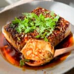 Garlic Chili Oil Tofu - The Foodie Takes Flight