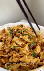 Cilantro Lime Noodles - The Foodie Takes Flight