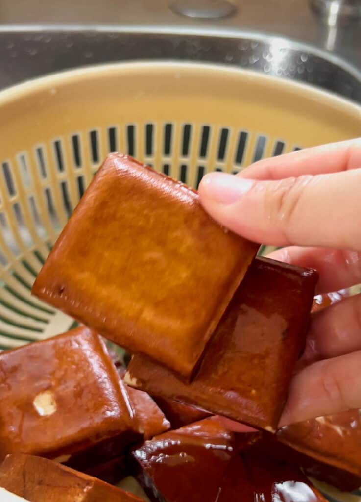 Stir-Fried Five Spice Tofu with Garlic Chives - The Foodie Takes Flight