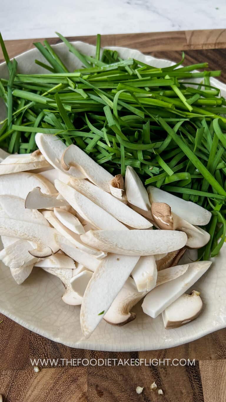 Stir-Fried Five Spice Tofu with Garlic Chives - The Foodie Takes Flight