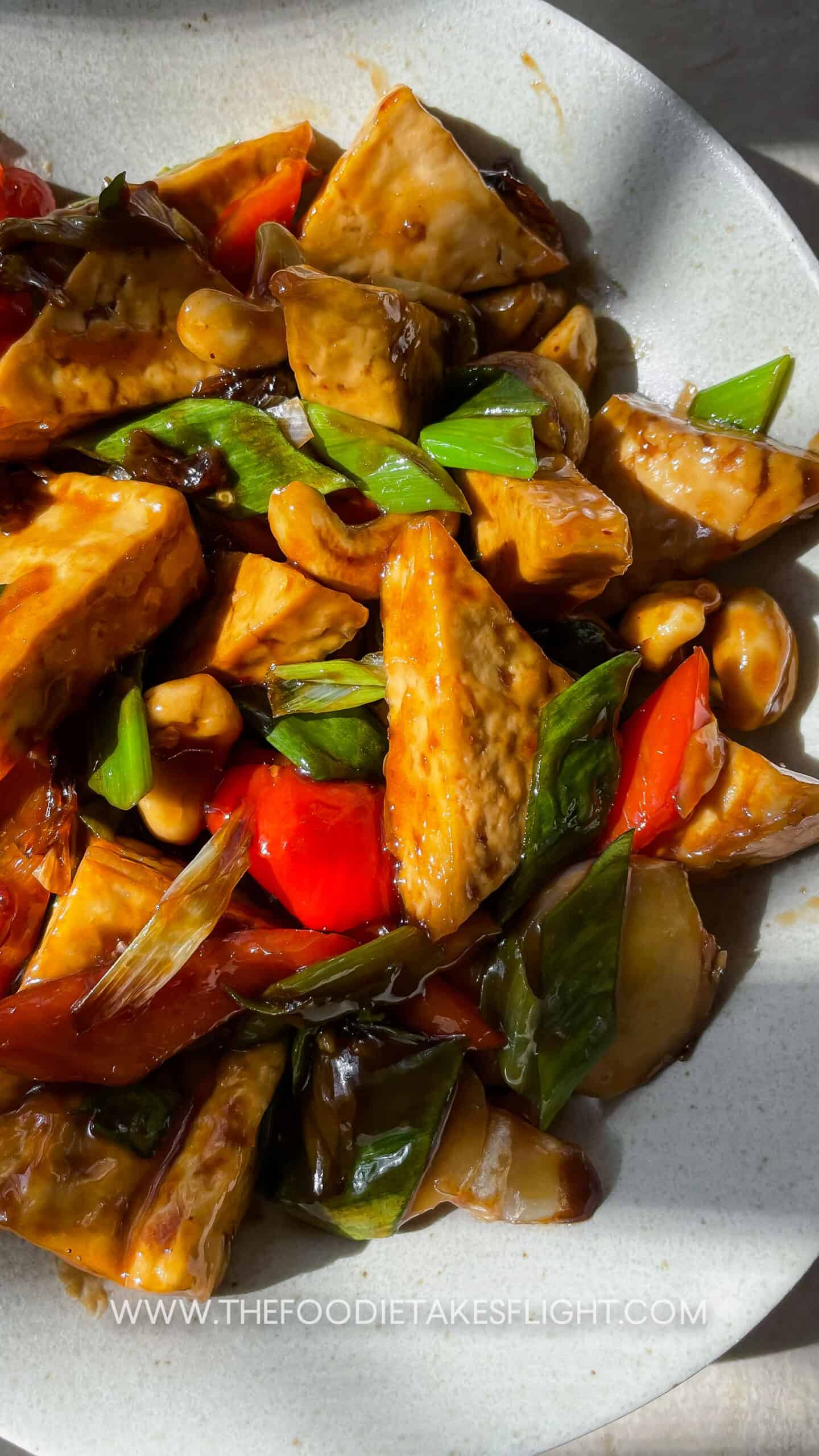 Cashew Tofu Stir-Fry - The Foodie Takes Flight