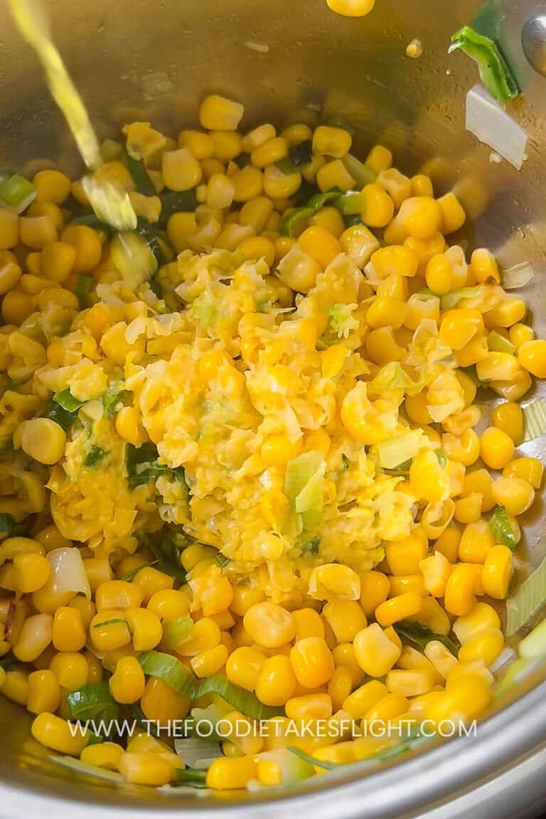 Chinese Corn Soup (Vegan) - The Foodie Takes Flight
