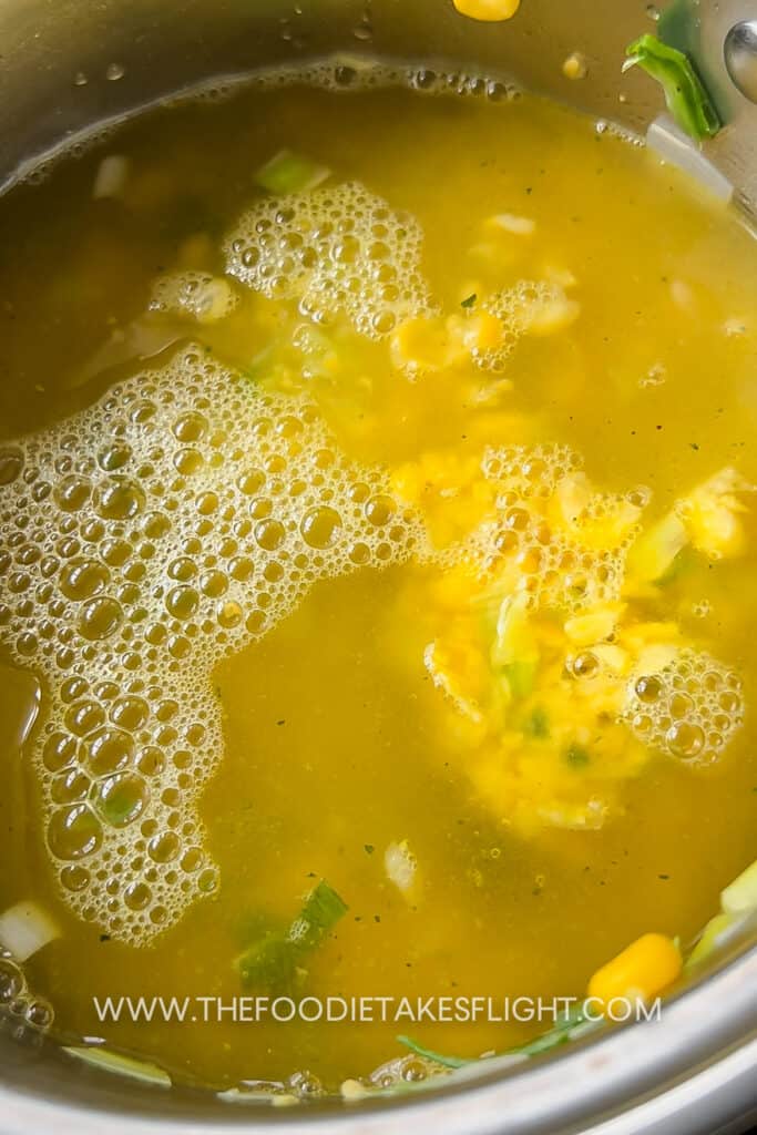 Chinese Corn Soup (Vegan) - The Foodie Takes Flight