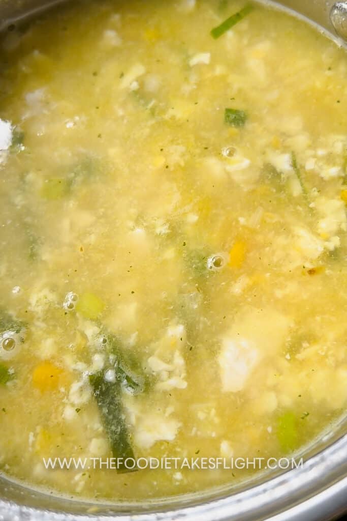 Chinese Corn Soup (Vegan) - The Foodie Takes Flight