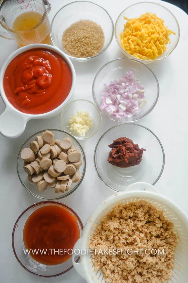 Filipino Style Spaghetti (Vegan) - The Foodie Takes Flight