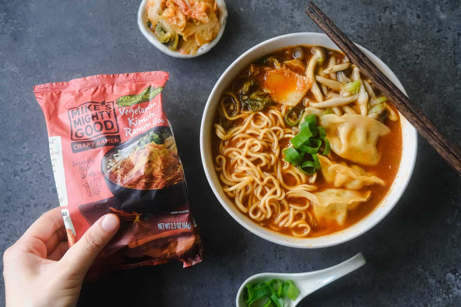 Easy Vegan Kimchi Ramen - The Foodie Takes Flight