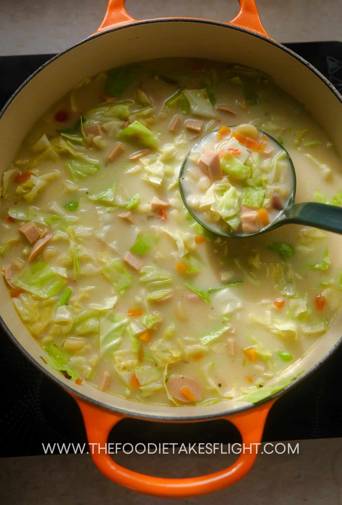 Sopas (Vegan Filipino Macaroni Soup) - The Foodie Takes Flight